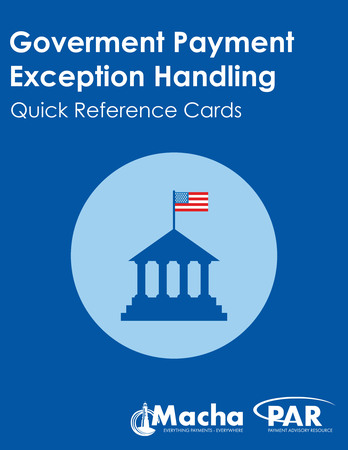 Government Payments Exception Handling Cards | Nacha